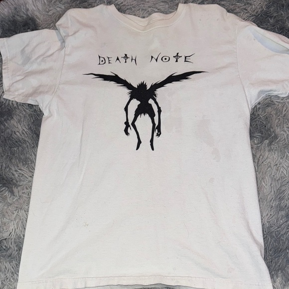 Shirts | Death Note White Graphic Tshirt | Poshmark